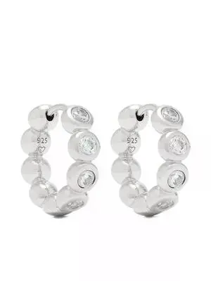 MISSOMA Small Tennis Hoop Earrings - Silver