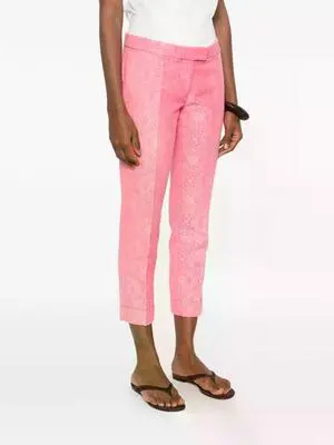 Stella McCartney Floral Print Zip-concealed Pocket Trousers