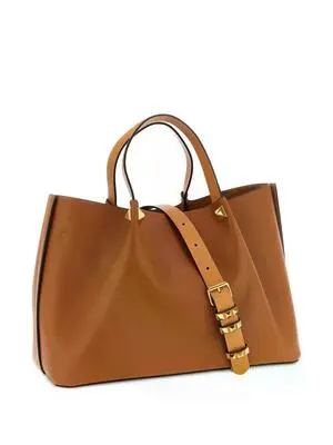 Valentino Garavani Studded V-logo Tote Bag - Brown