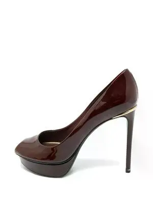 LOUIS VUITTON Oh Really! Peep-toe Leather Pumps