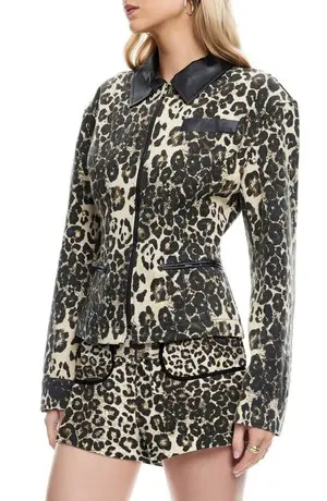 Lioness Soho Print Jacket - Leopard
