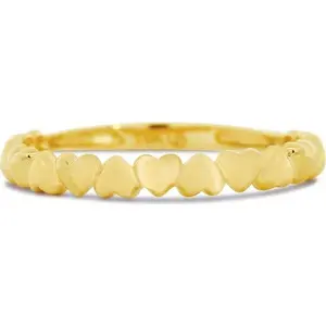 THE LOVERY FINE JEWELRY 14k Alternating Heart Band - Yellow Gold