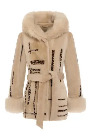 Gorski Reversible Genuine Shearling Parka With Cuffs