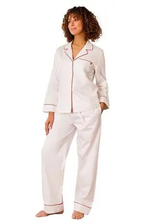 CHRISTY Luxury Sateen Pyjamas - White