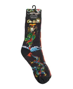 Ed Hardy Dragon 360 Print Crew Sock 2-pack - Red