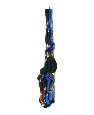 Ed Hardy Flaming Skull 360 Print Full Cushion Crew Sock 2-pack - Blue