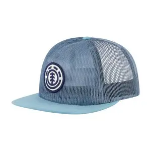 ELEMENT Low Profile Mesh Crown Cap With Embroidered Patch Logo - Light Blue
