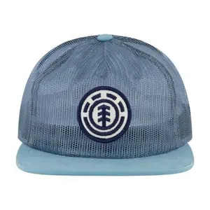 ELEMENT Low Profile Mesh Crown Cap With Embroidered Patch Logo - Light Blue
