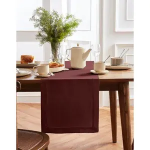 SOLINO HOME Linen Table Runnersonoma - Cordovan