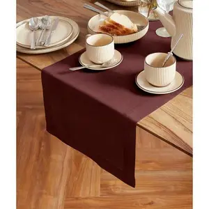 SOLINO HOME Linen Table Runnersonoma - Cordovan