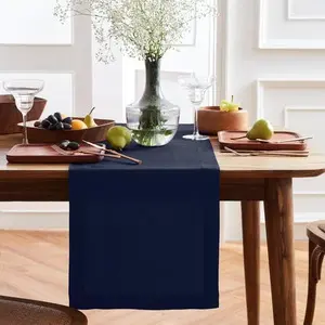 SOLINO HOME Linen Table Runnersonoma - Indigo Navy