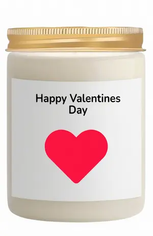 LOVERY Valentines 10oz Vanilla Scented Soy Wax Candle - Happy Valentines