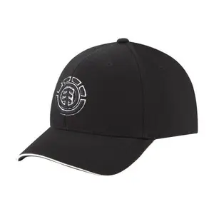 ELEMENT Stretch Fit 6-panel Cap With Curved Visor - Black