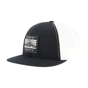 ELEMENT Flat Brim 6-panel Mesh Back Cap - Black
