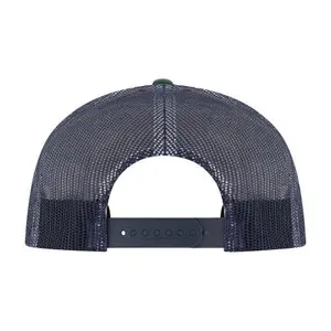 ELEMENT Flat Brim 6-panel Mesh Back Cap - Dark Green