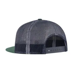 ELEMENT Flat Brim 6-panel Mesh Back Cap - Dark Green