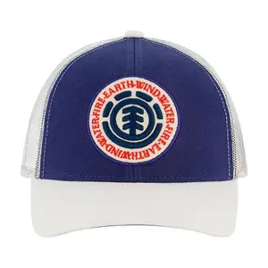 ELEMENT Constructed Contrast Stitch Cotton Twill Trucker Cap - Navy