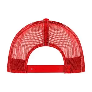 ELEMENT Constructed Contrast Stitch Cotton Twill Trucker Cap - Red