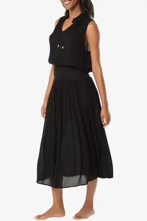 Helen Jon Sleeveless Smocked Dress - Black
