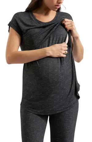 RIPE MATERNITY Dreamy Nursing Tee - Granite