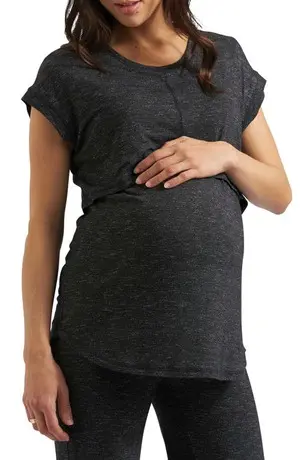 RIPE MATERNITY Dreamy Nursing Tee - Granite