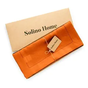 Solino Home Linen Table Runner For Dining Table - Pumpkin