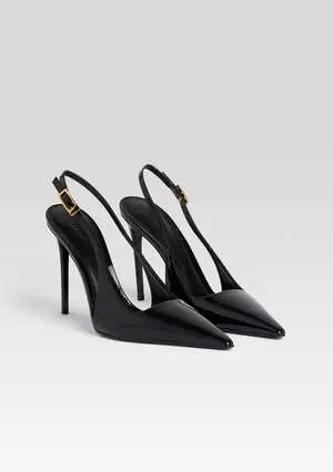 Retrofete Gwyneth Leather Slingback - Black