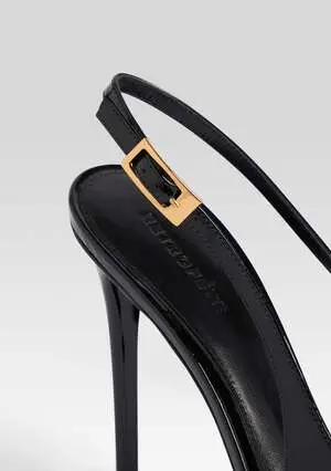 Retrofete Gwyneth Leather Slingback - Black