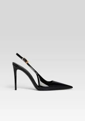 Retrofete Gwyneth Leather Slingback - Black