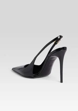 Retrofete Gwyneth Leather Slingback - Black
