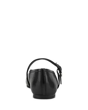 MARC FISHER LTD. Godea Leather Flats - Black