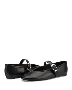 MARC FISHER LTD. Godea Leather Flats - Black