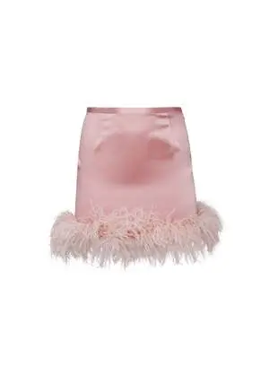 Fleur Du Mal Feather Mini Skirt