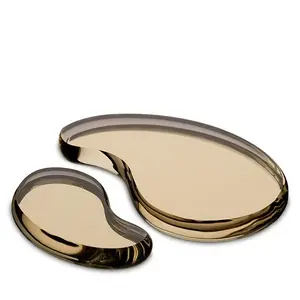 KOSTA BODA Tears Of Joy Trinket Tray, Set Of 2 - Gold