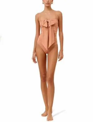 Zimmermann Coco One-piece Swimsuit With Bow - Pink