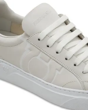 FERRAGAMO Gancini Leather Sneakers