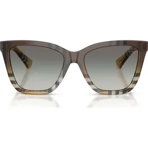Burberry 54mm Square Sunglasses - Check Gradient Sand/grey