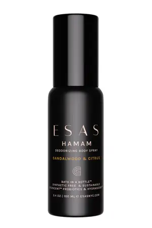 ESAS NYC Sandalwood & Citrus Hamam Organic Deo Body Spraybright Citrus And Santal - Black