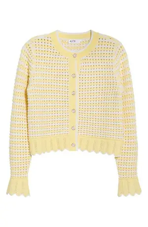 Astr The Label Karly Open Stitch Cardigan