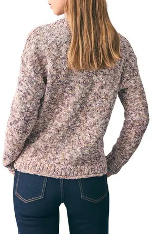 Mango Heather Knit V-neck Sweater