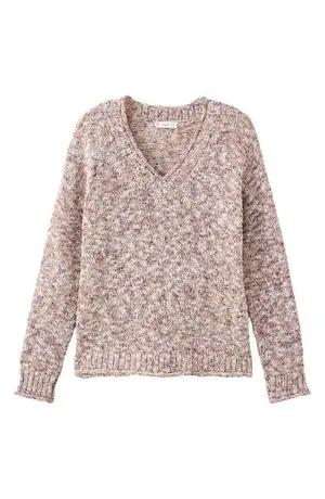 Mango Heather Knit V-neck Sweater