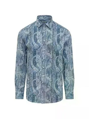 Etro Paisley Slim-fit Shirt - Blue