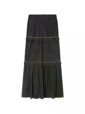 MARANT ETOILE Volodia Ruffled Maxi Skirt - Black