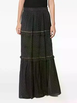 MARANT ETOILE Volodia Ruffled Maxi Skirt - Black