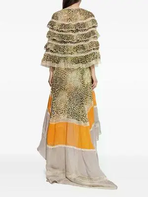 Etro Ruffled Leopard-print Maxi Dress - Brown