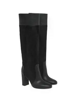 GIANVITO ROSSI Sheffield Panelled Knee-high Boots - Black