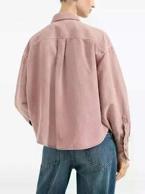 Brunello Cucinelli Garment-dyed Flap-pocket Shirt - Pink