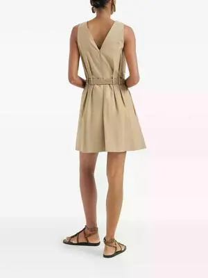Brunello Cucinelli Belted Mini Dress - Neutrals