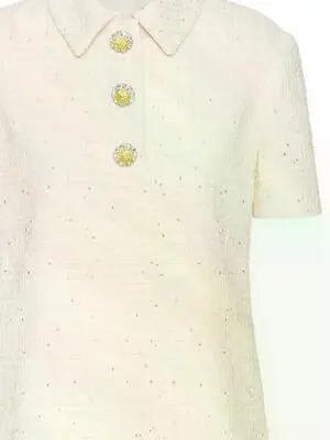 Valentino Garavani Silk Tweed Mini Dress - Neutrals
