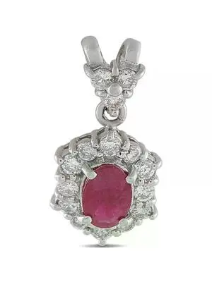 LB EXCLUSIVE Diamond And Ruby Pendant - Silver